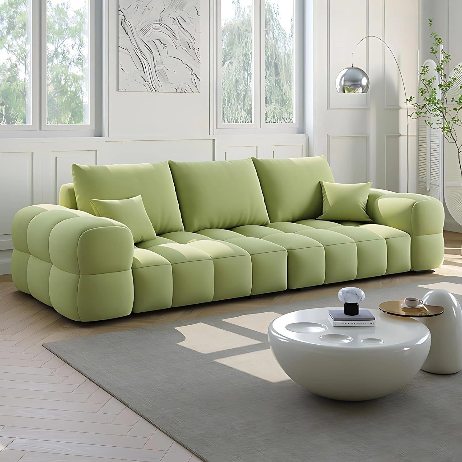 Aihm-Lon Commercial Sectional Sofa Set with Coffee Table 79"-142 ...