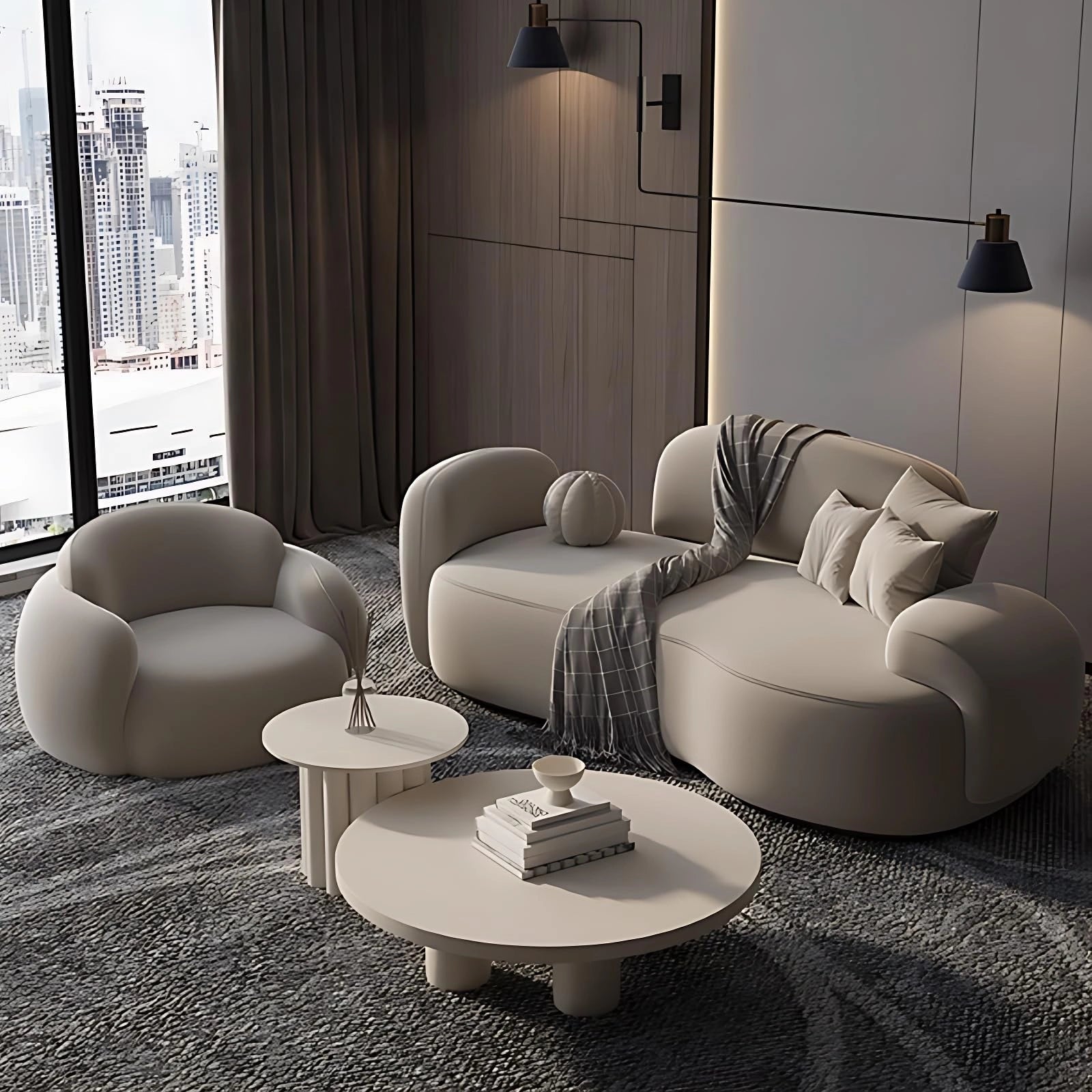 Aihm-Lon Commercial Grade Sofa Set with Combination Coffee Table and C ...